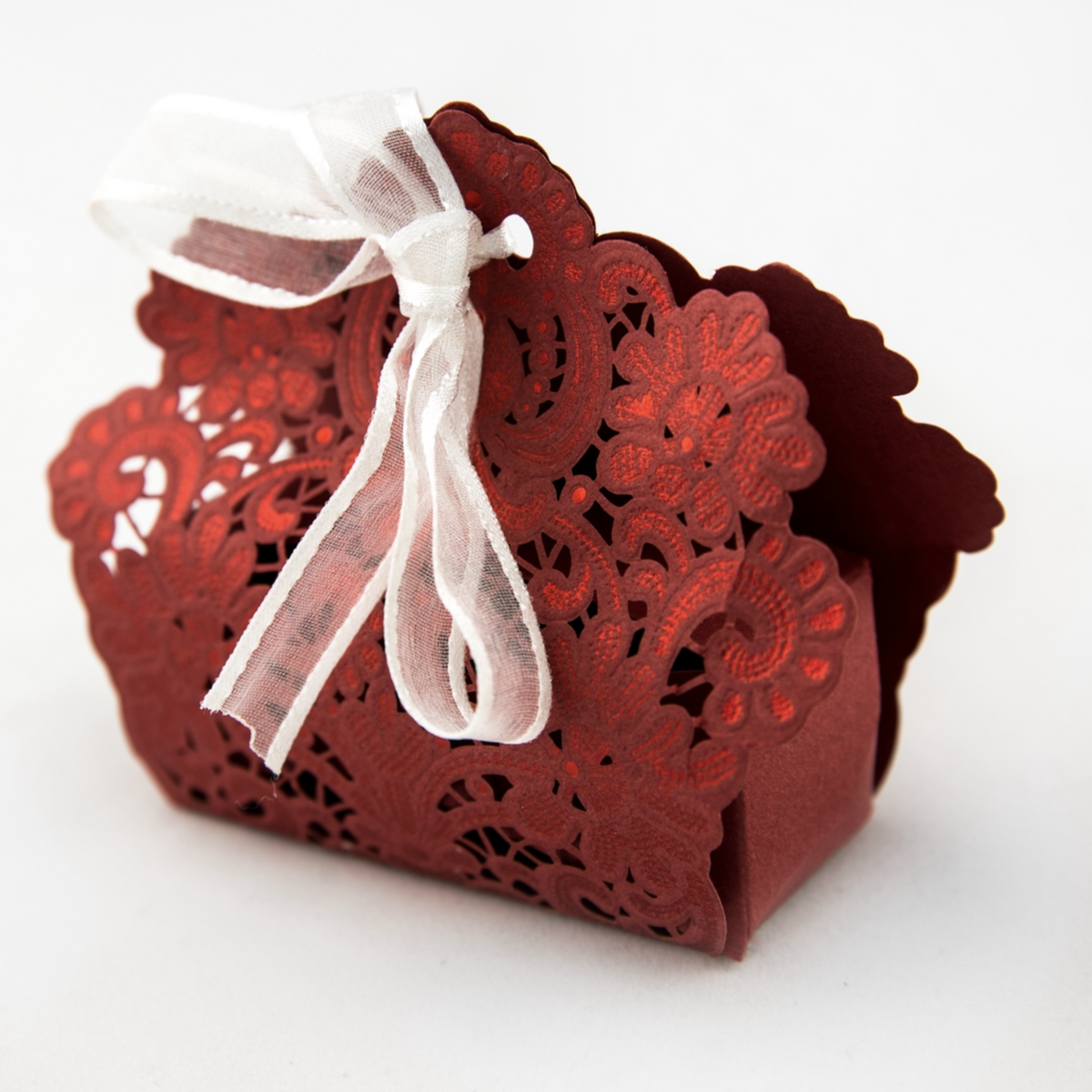 Red lace candy box – Decorium Wedding and Event Supplies
